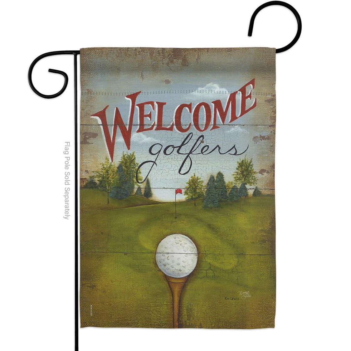Two Group Flag Flag Welcome Golfers Golf Scenery Day Garden House 2-Si ...