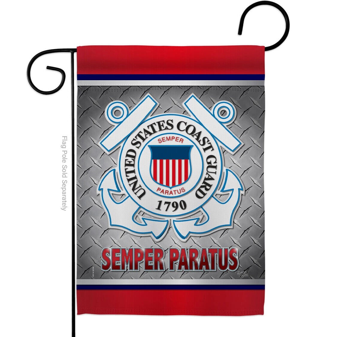 Two Group Flag Semper Paratus US Coast Guard Armed Forces Military Fla ...