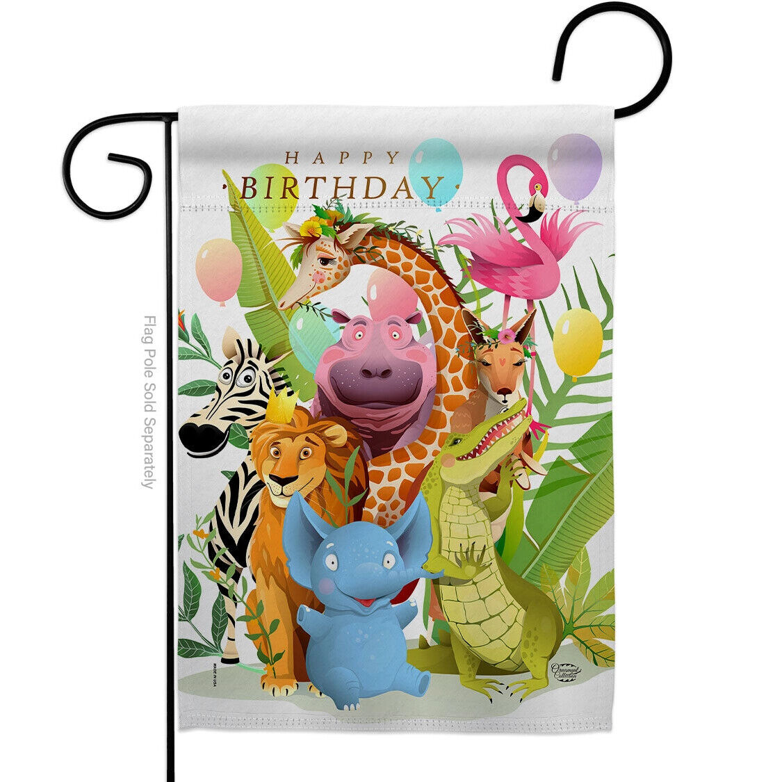 Two Group Flag Flag Buddy Birthday Partyildlife Critter Bird Garden ...