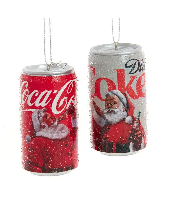Set of 2 Coca-Cola® Santa Can Ornament CC1222 – Love Holiday Decor