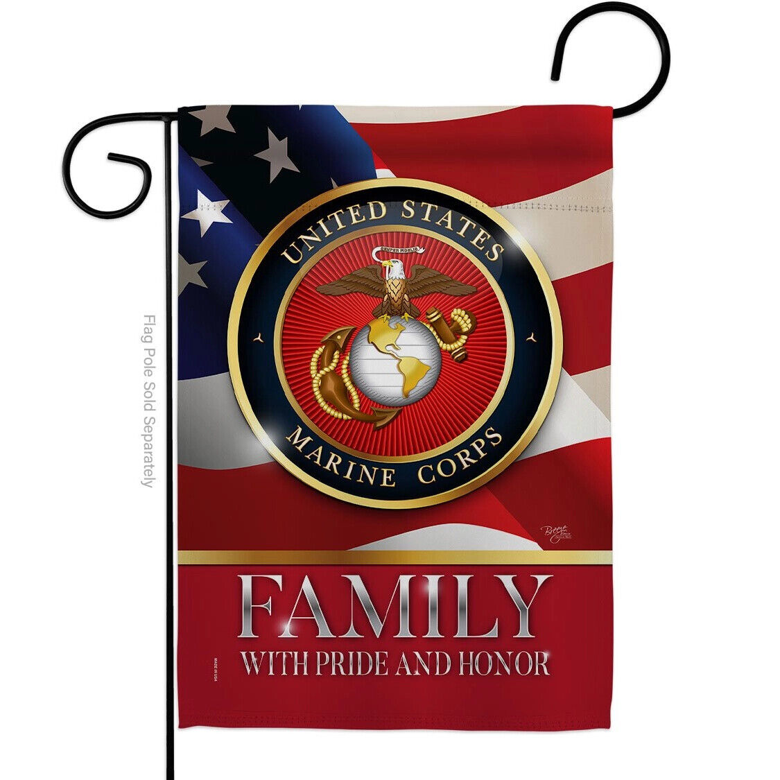 Two Group Flag US Marine Family Honor Armed Forces Military Corps Flag ...