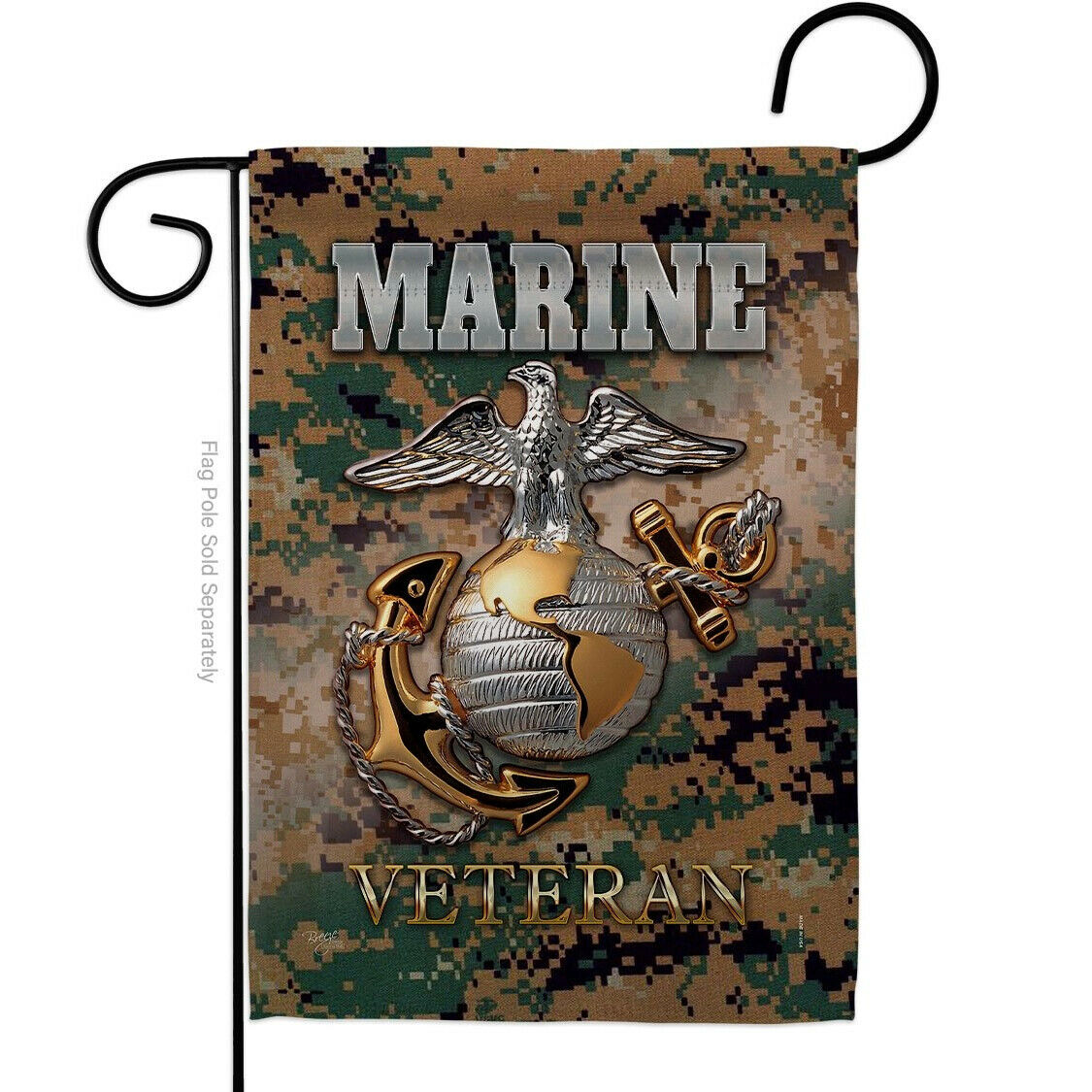 Two Group Flag US Marine Veteran Armed Forces Military Corps Decor Fla ...
